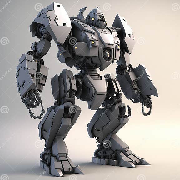 AI-generated Illustration of a Mech Suit Robot Stock Illustration ...