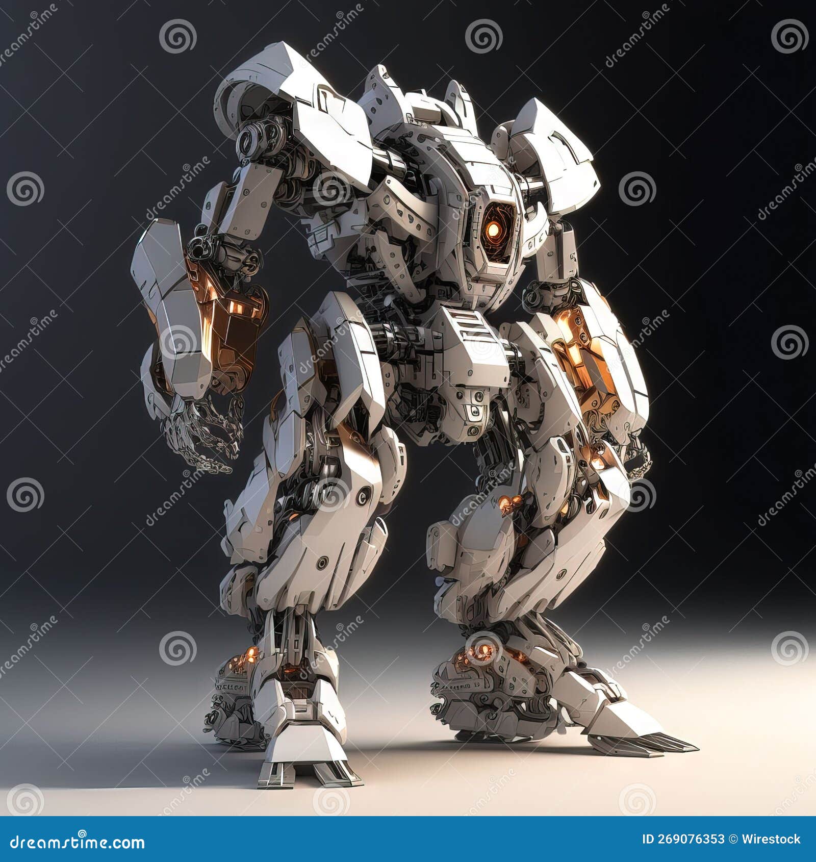 AI-generated Illustration of a Mech Suit Robot Stock Illustration ...