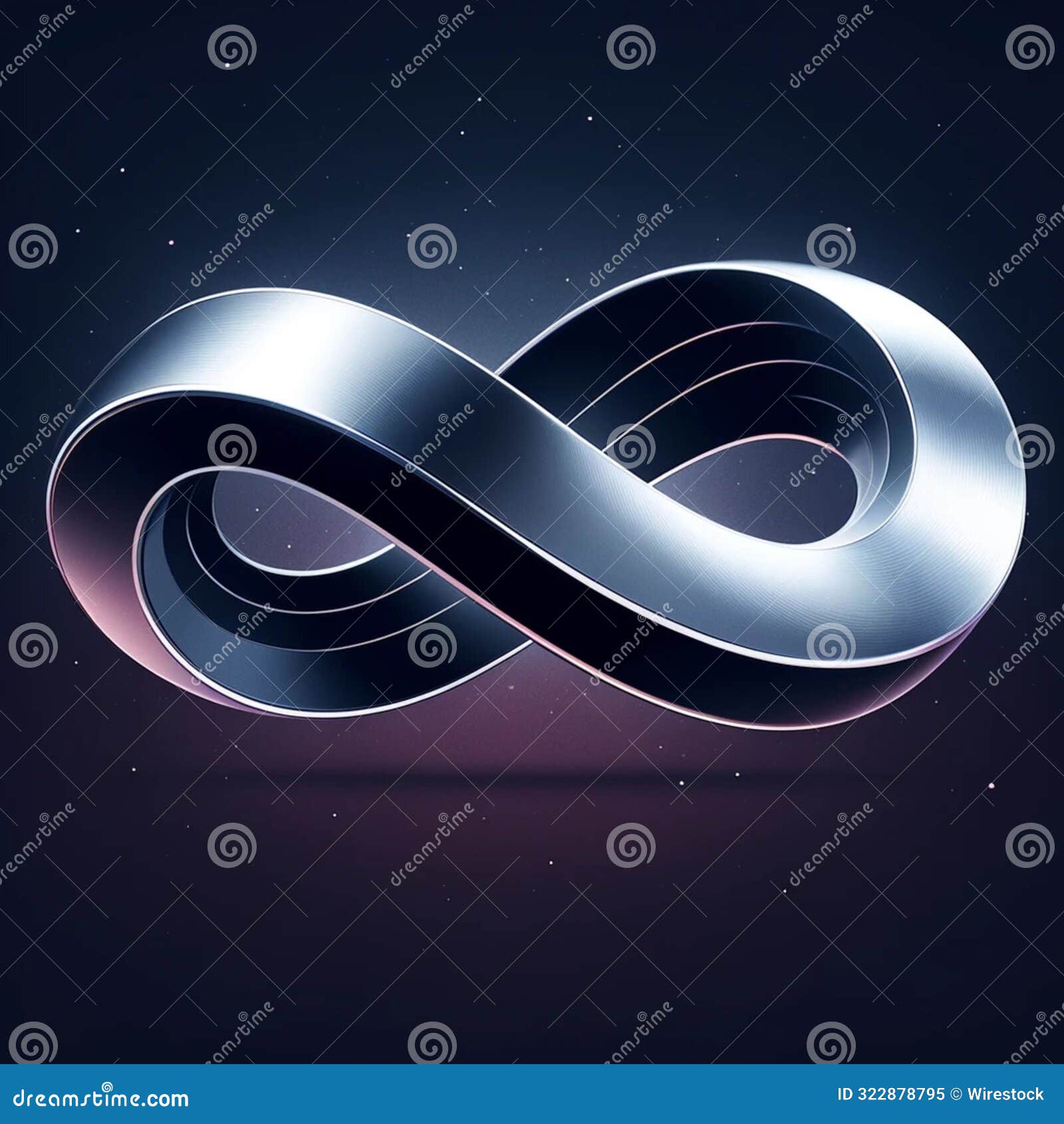 AI-generated Illustration of a Metallic Infinity Symbol Floating ...