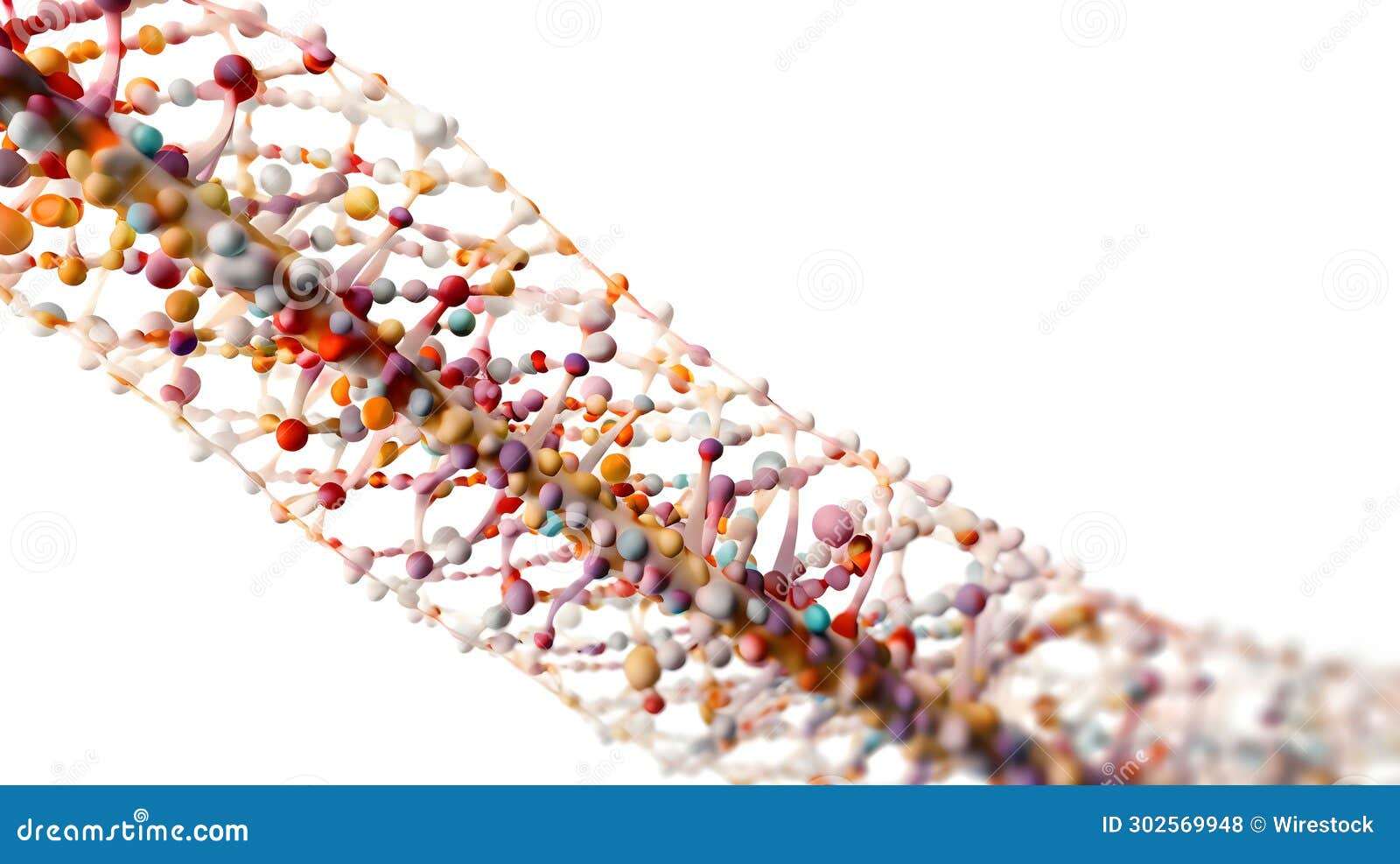An AI Generated Illustration of Microscopic View of DNA. Stock ...