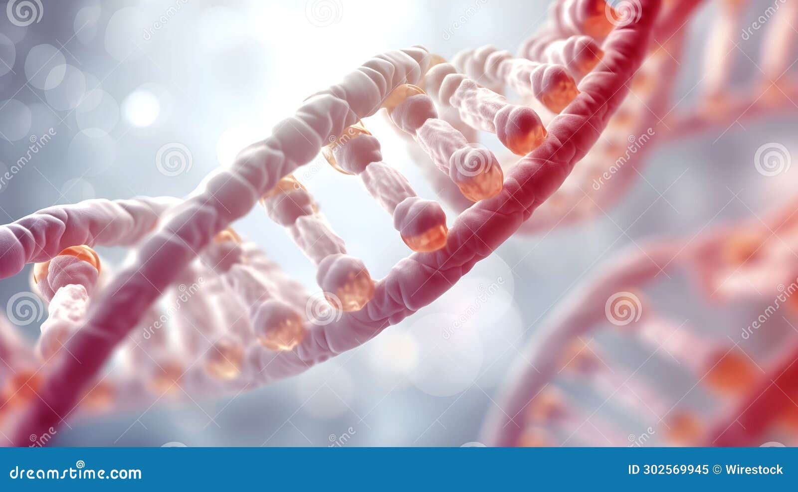 An AI Generated Illustration of Microscopic View of DNA. Stock ...