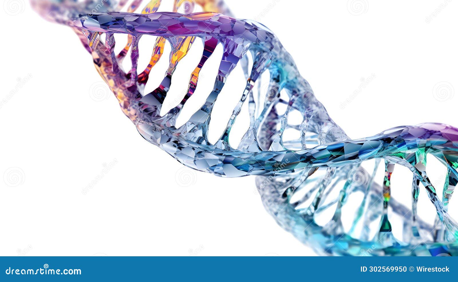 An AI Generated Illustration of Microscopic View of DNA. Stock ...