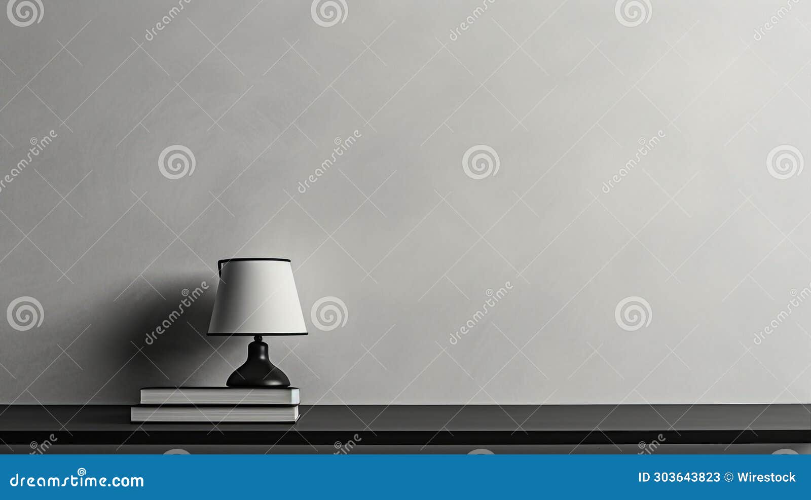 AI-generated Illustration of a Minimalist Interior Design with a Lamp ...