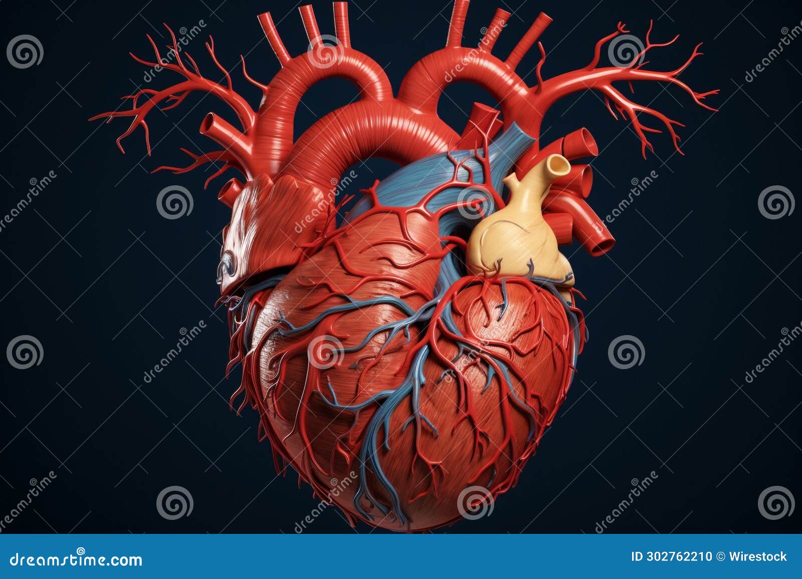 AI-generated Illustration of a Model of an Anatomically Accurate Heart ...