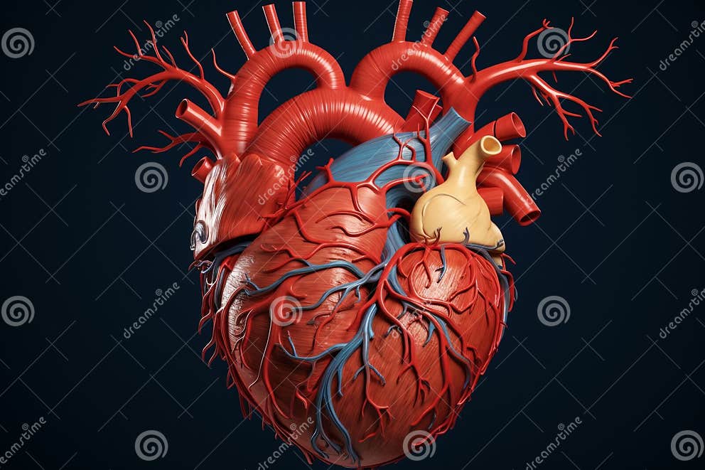 AI-generated Illustration of a Model of an Anatomically Accurate Heart ...