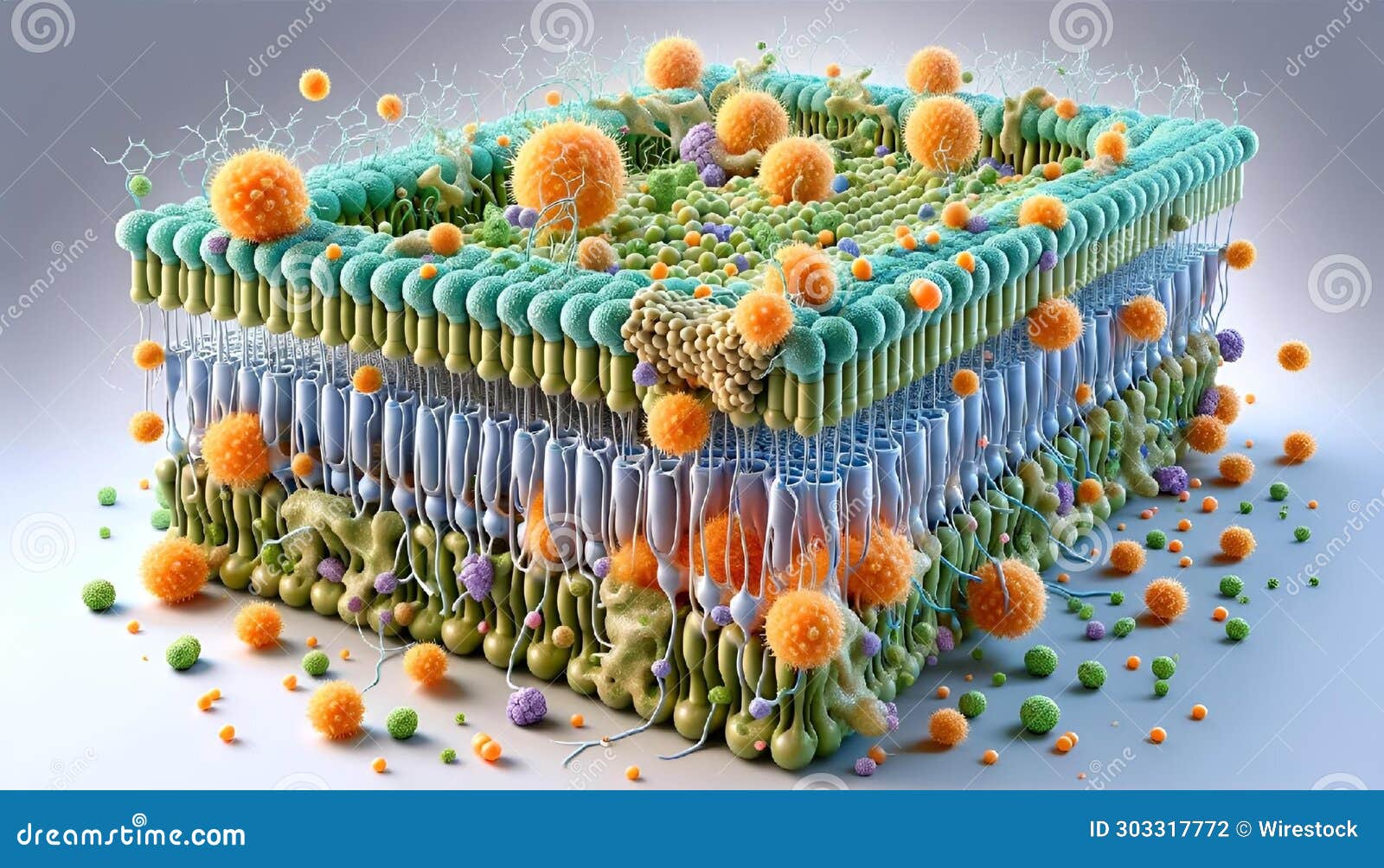 AI-generated Illustration of the Model of Cell Membrane Stock ...