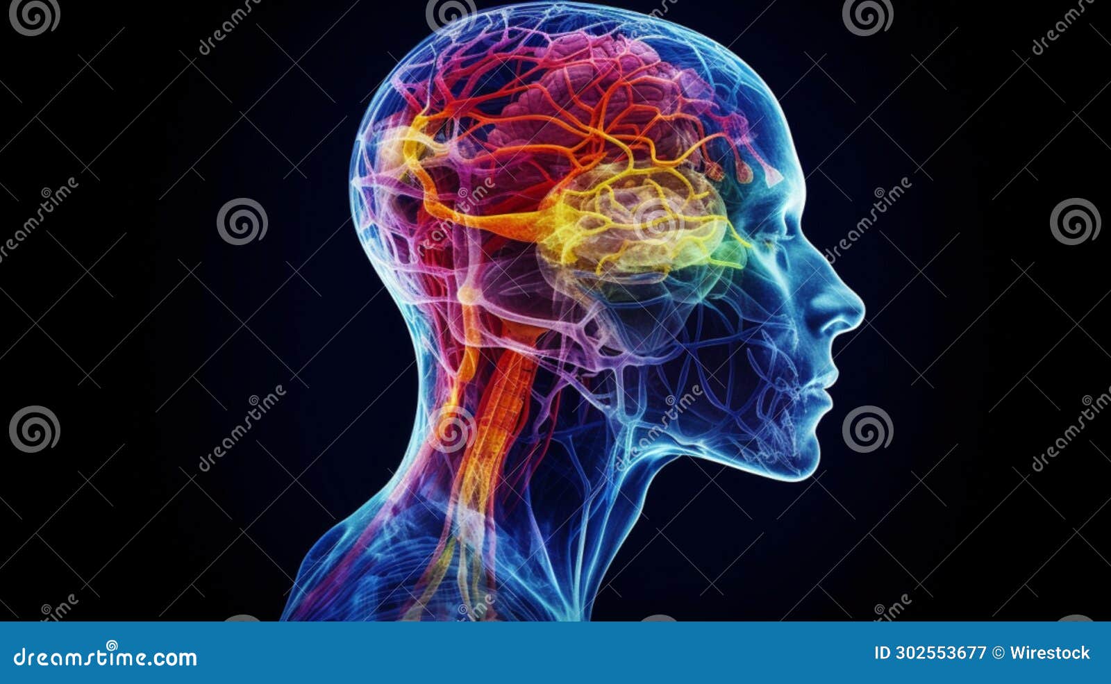 AI Generated Illustration of Modern Computer Face Design, Futuristic ...