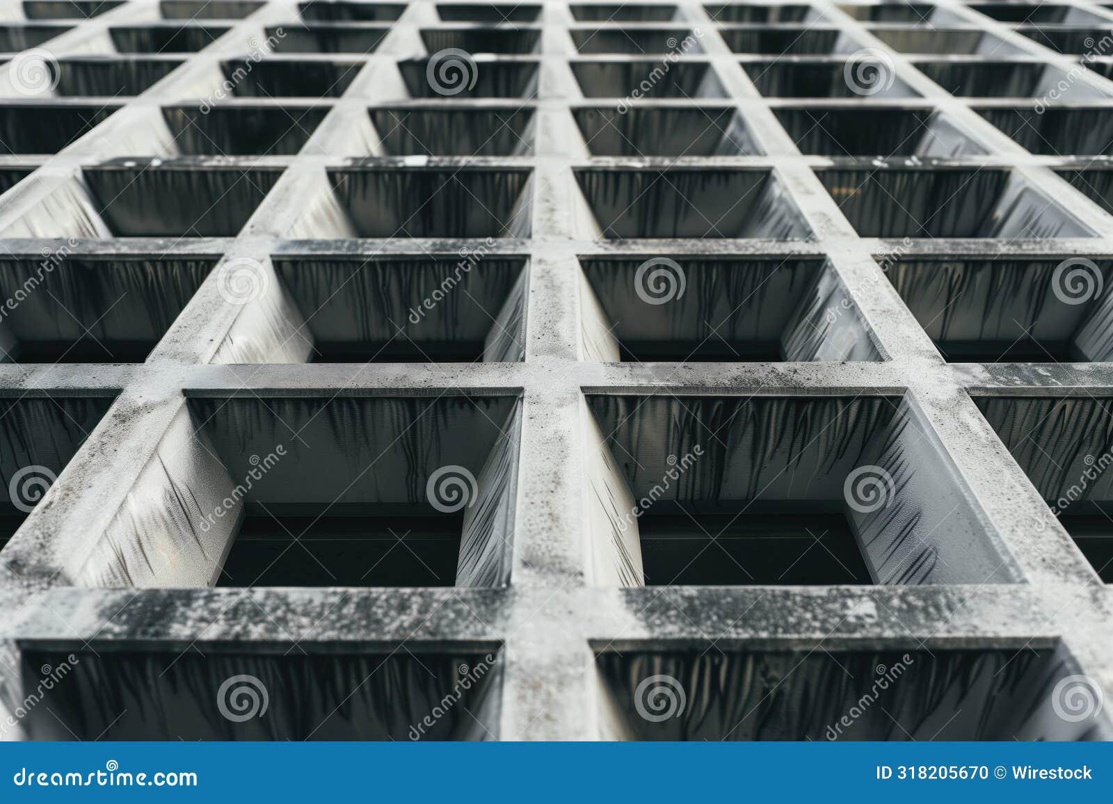 AI Generated Illustration of a Modern Gray Building with a Stack of ... AI Generated Illustration of a Modern Gray Building with a Stack of ...