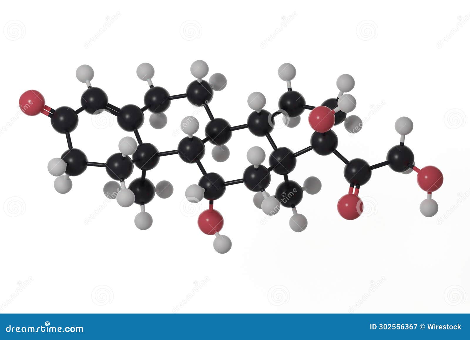AI Generated Illustration of Molecular Structure on a White Background ...