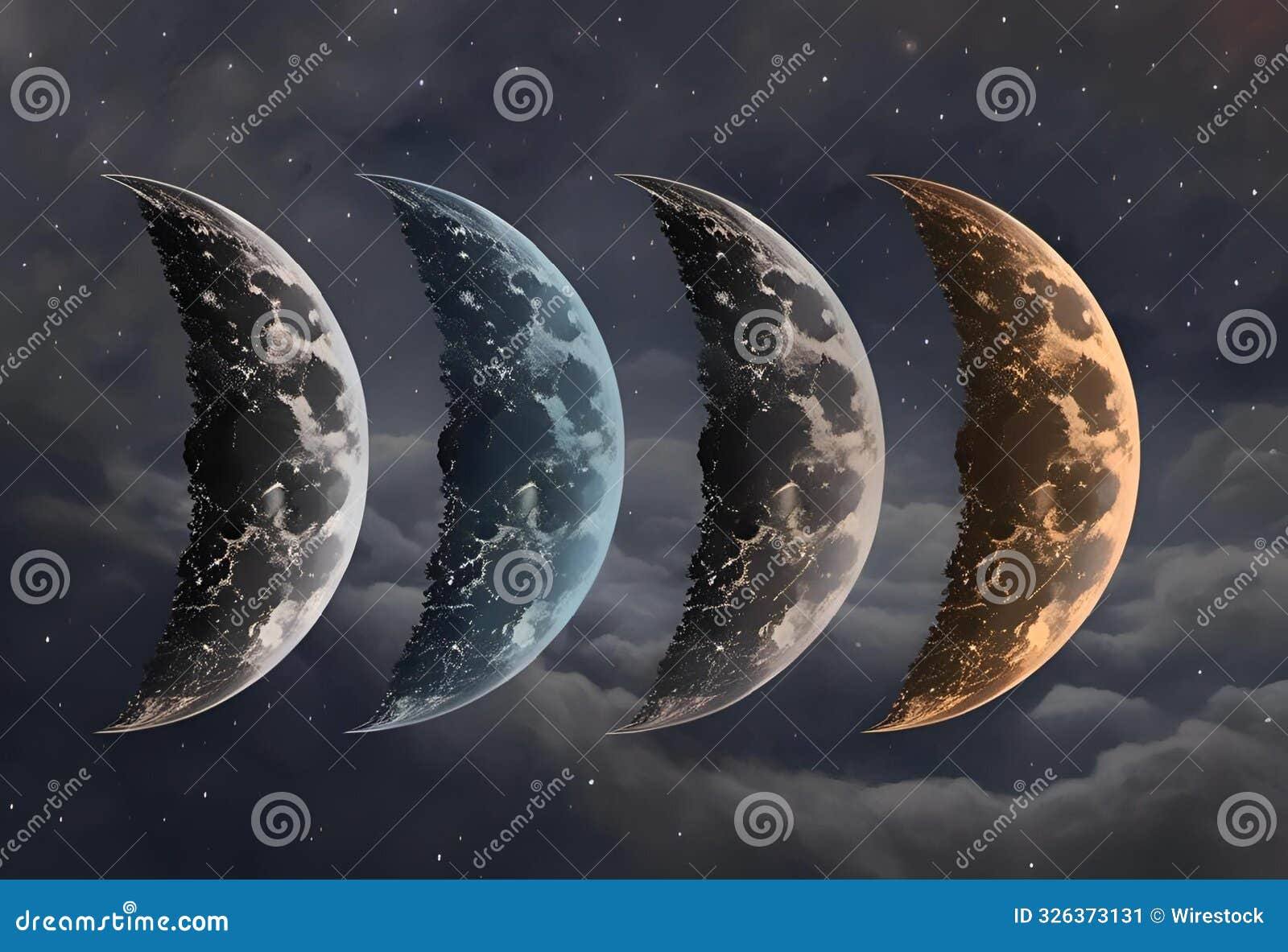 AI Generated Illustration of the Moon through a Spotting Scope Stock ...