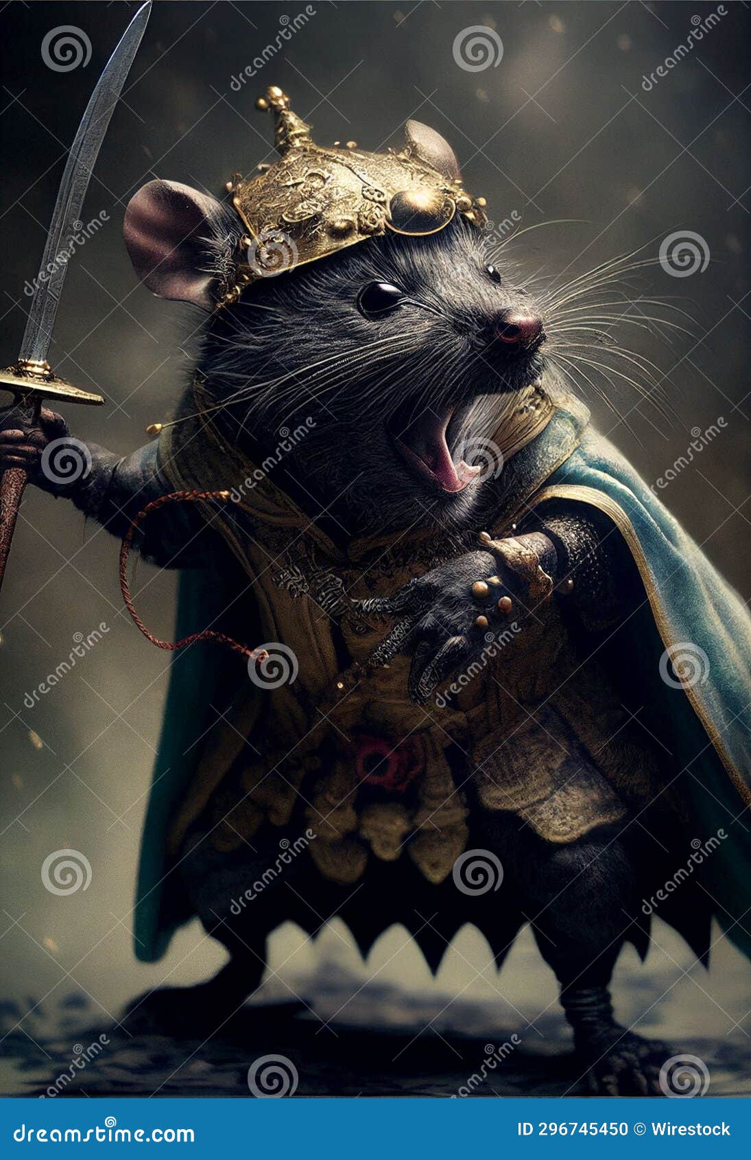 AI-generated Illustration of the Mouse Soldier with the Sword, Concept ...
