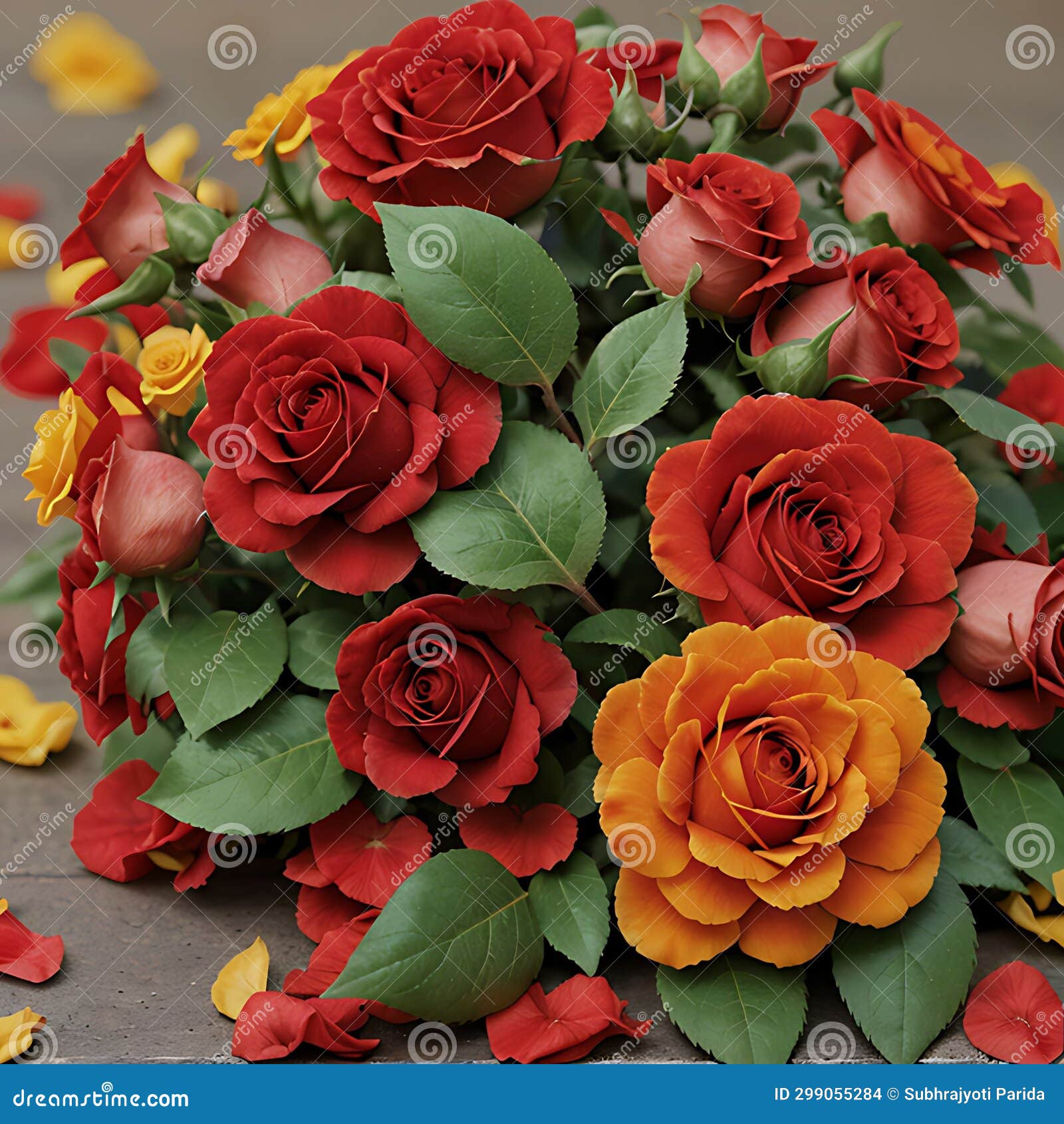 AI Generated Illustration of Multi-colored Fully Bloomed Bouquet of ...