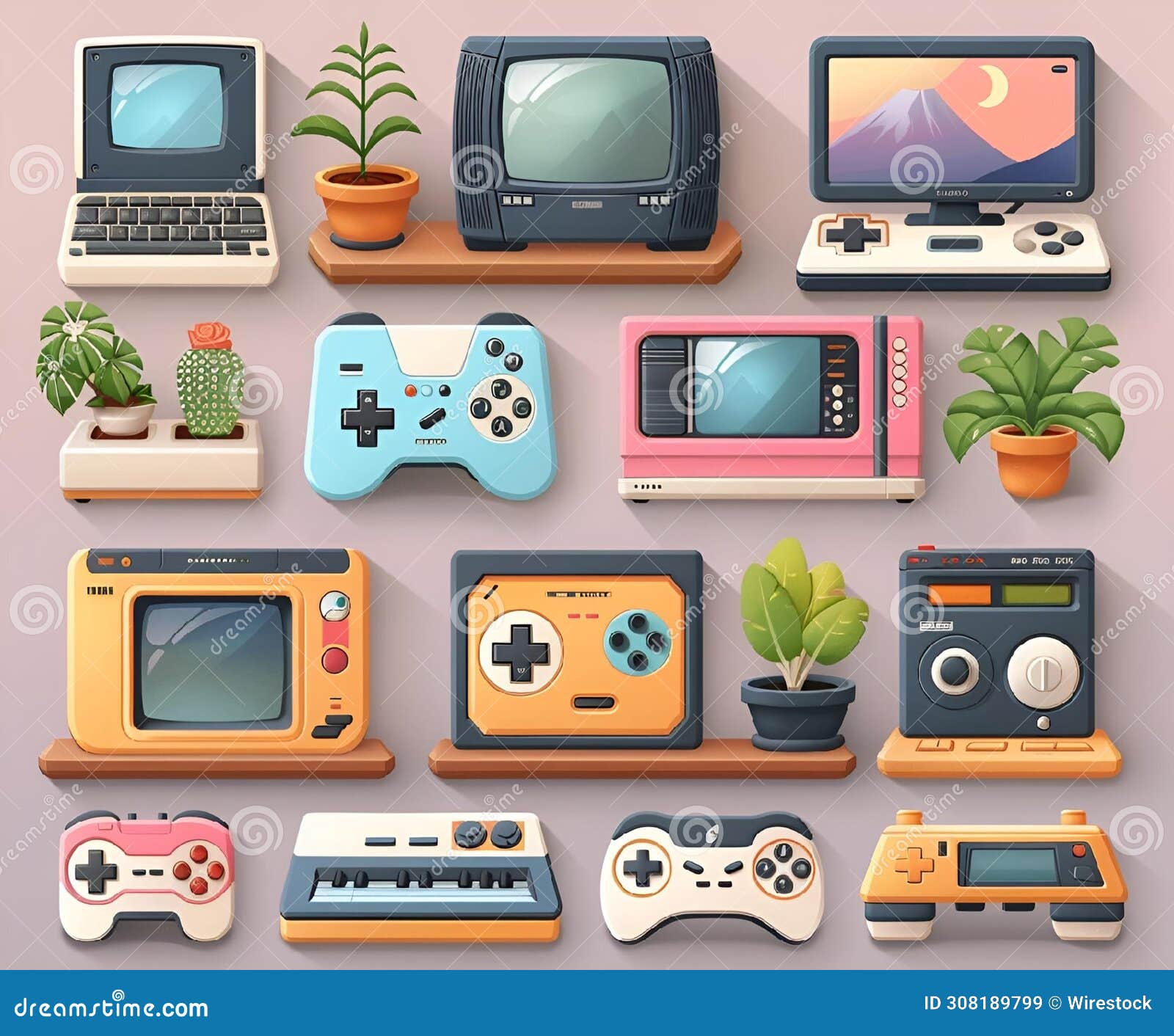 AI Generated Illustration of Multiple Stacked Computers with One on a ...