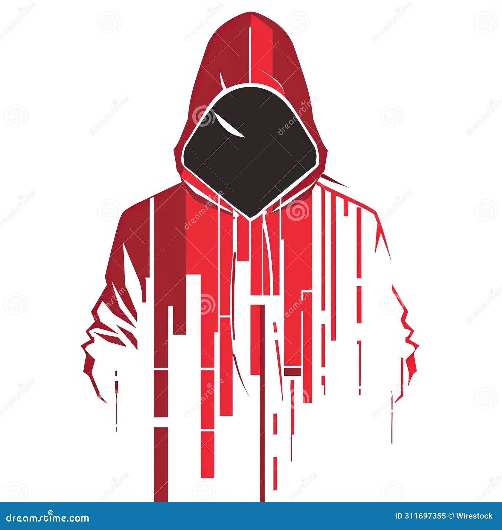 AI Generated Illustration of a Mysterious Hooded Figure Logo Design ...