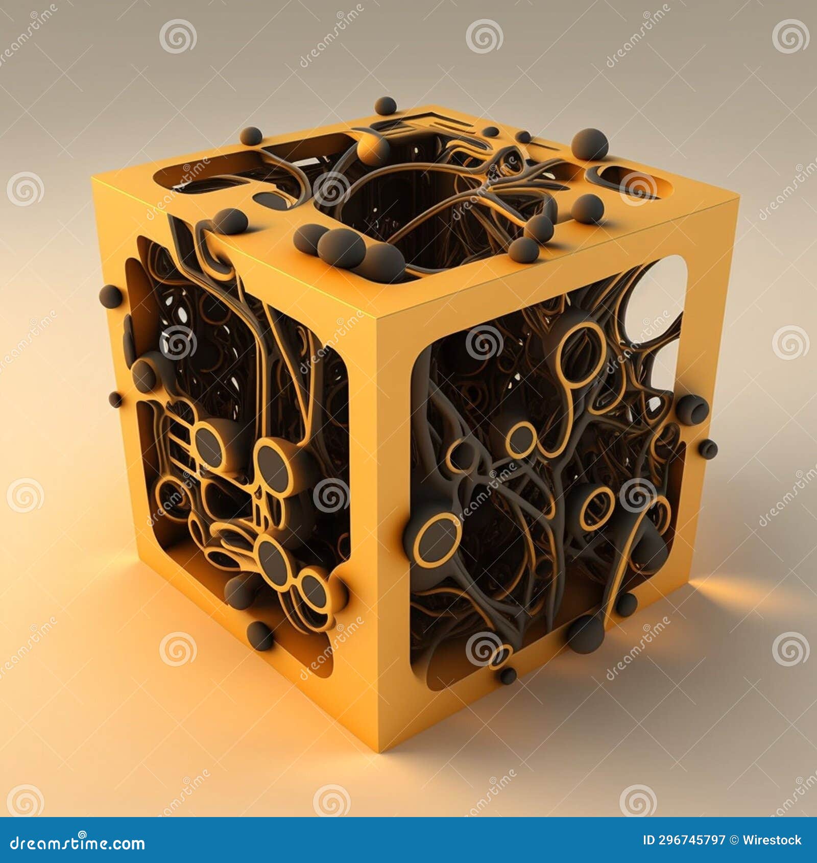 AI Generated Illustration of a Mysterious Square with Beautiful Design ...