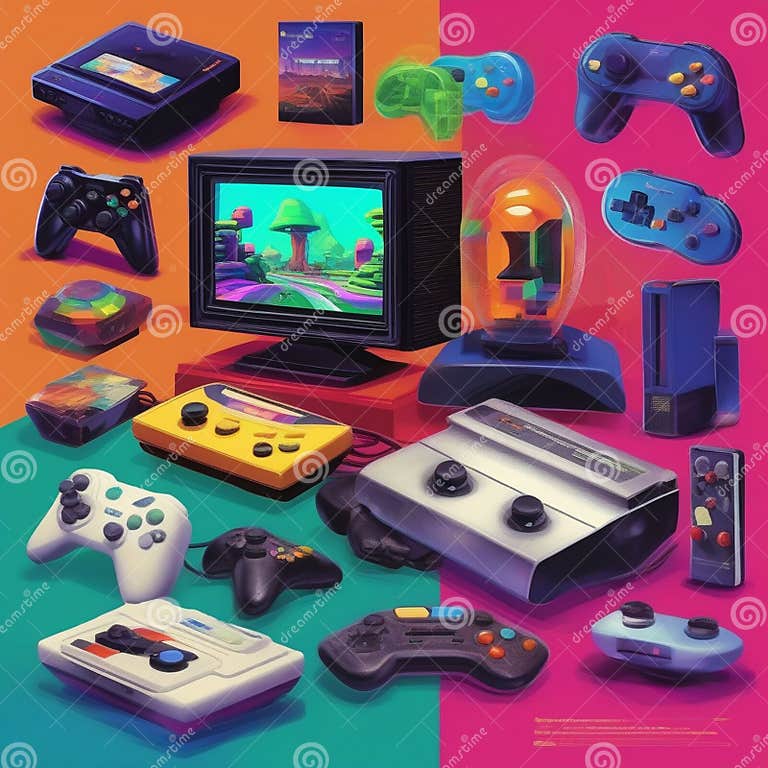AI Generated Illustration of a Nintendo Entertainment System (NES ...