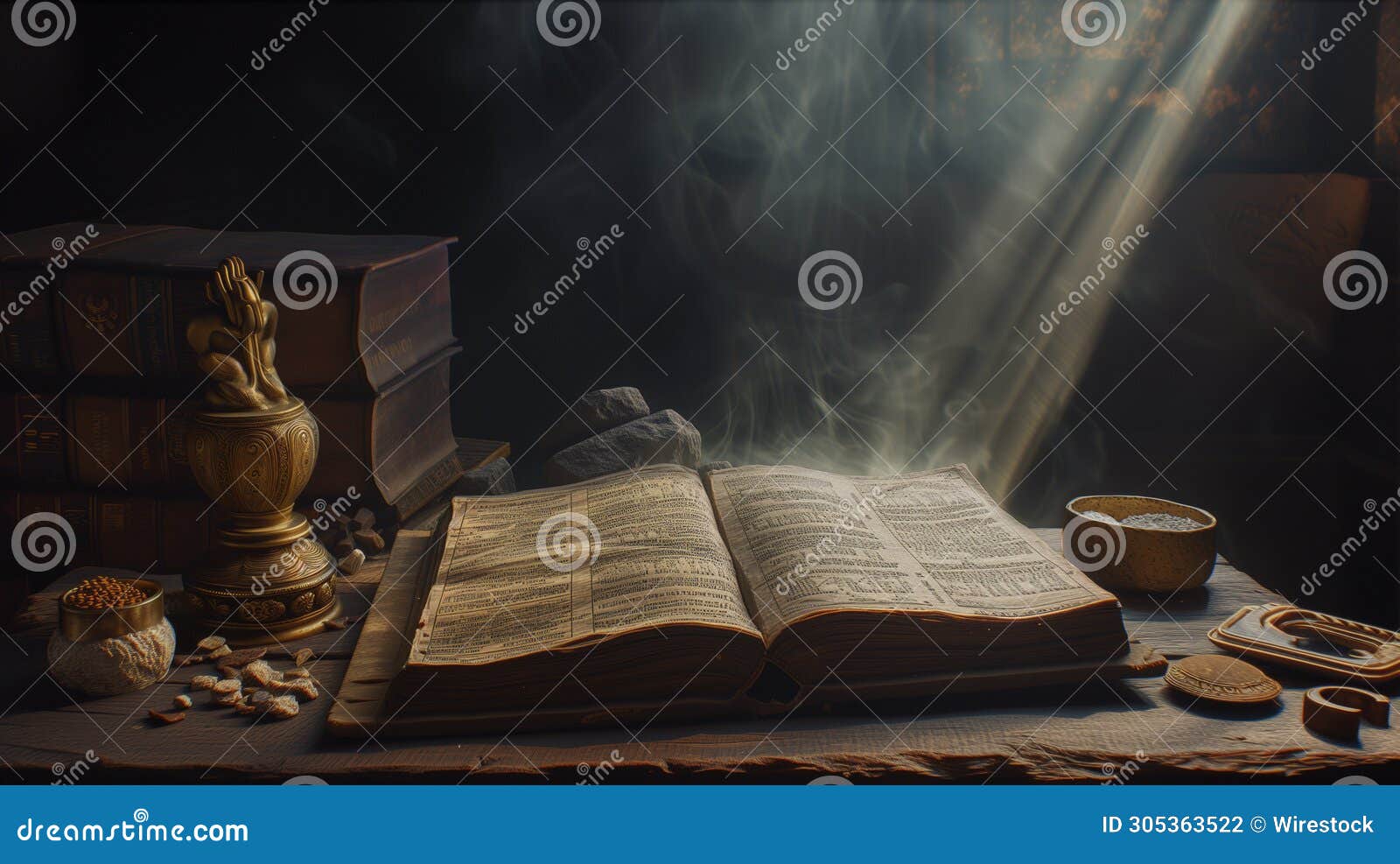 AI Generated Illustration of an Old Book with Hidden Secretes Written ...