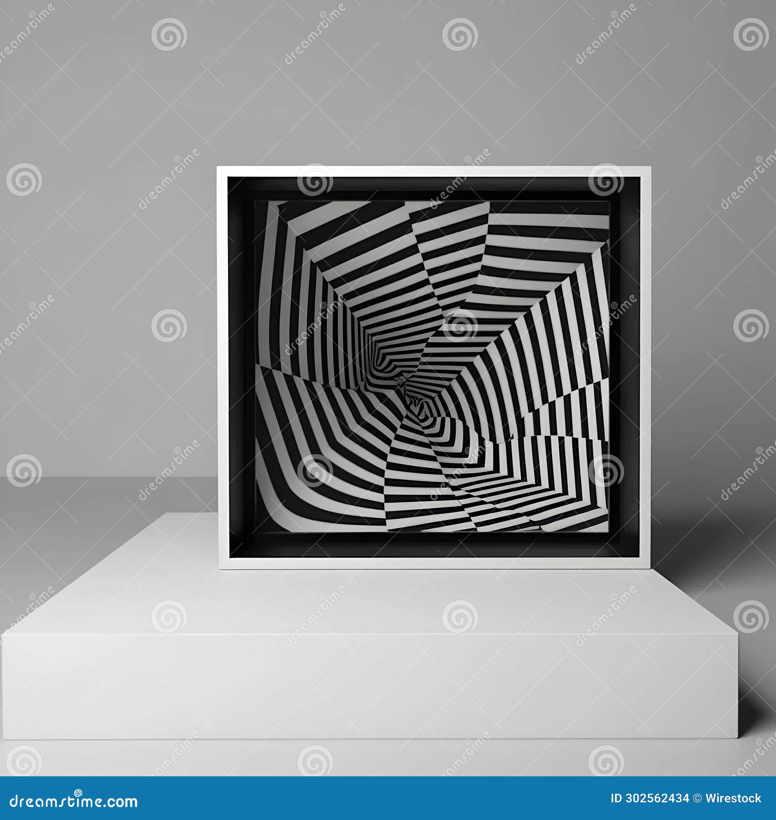 AI Generated Illustration of an Optical Illusion of an Abstract Design ...