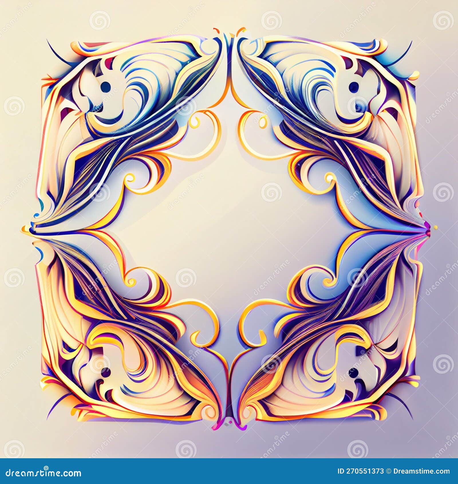 Ethereal Isometric Border Design, Made with Generative AI Stock ...