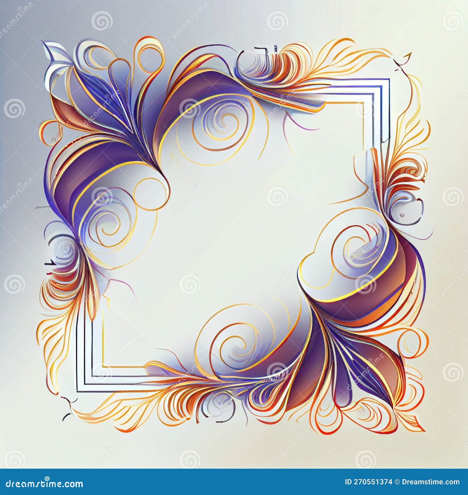 Ethereal Isometric Border Design, Made with Generative AI Stock ...