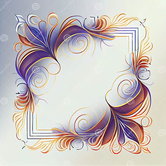 Ethereal Isometric Border Design, Made with Generative AI Stock ...