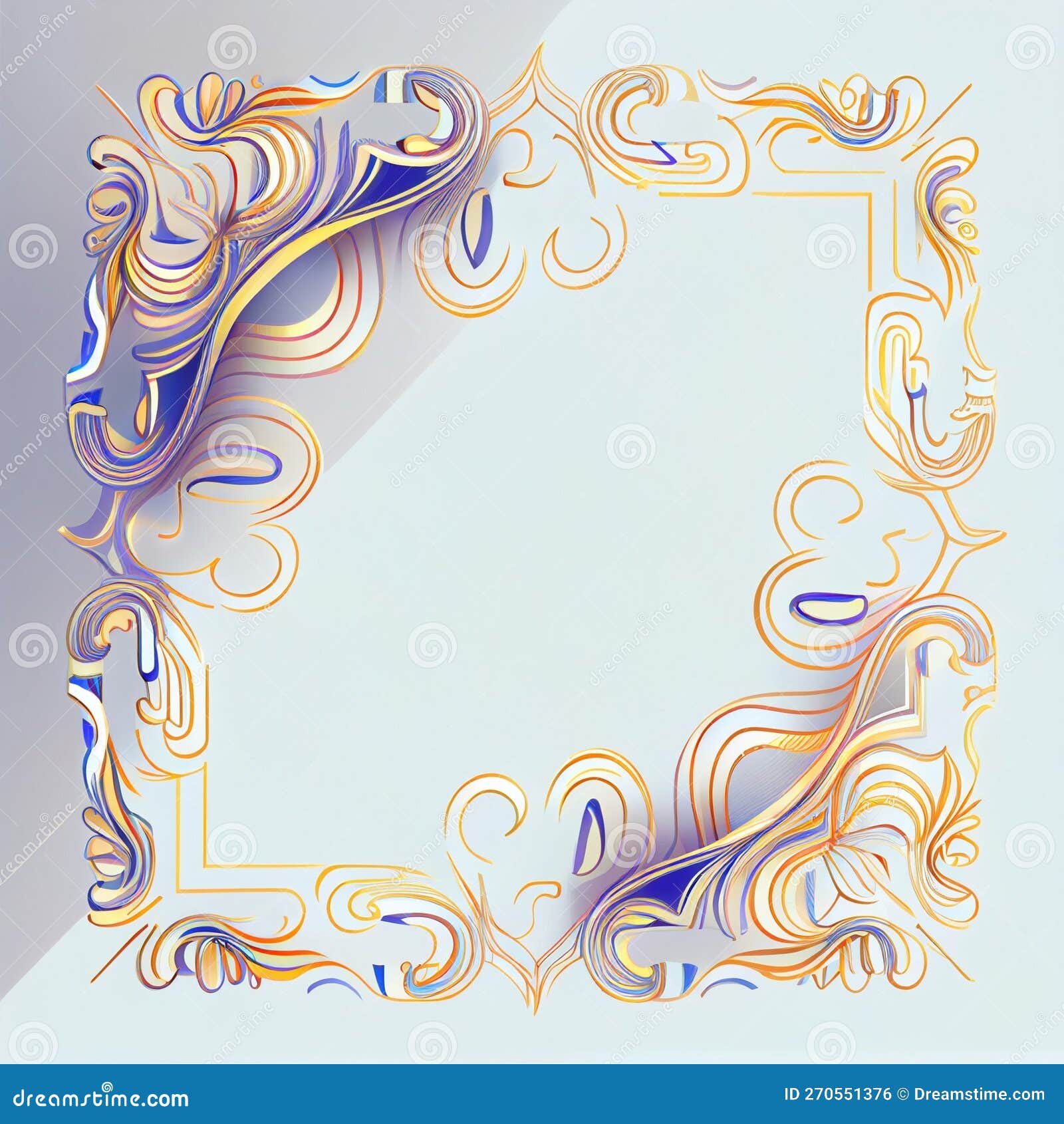 Ethereal Isometric Border Design, Made with Generative AI Stock ...