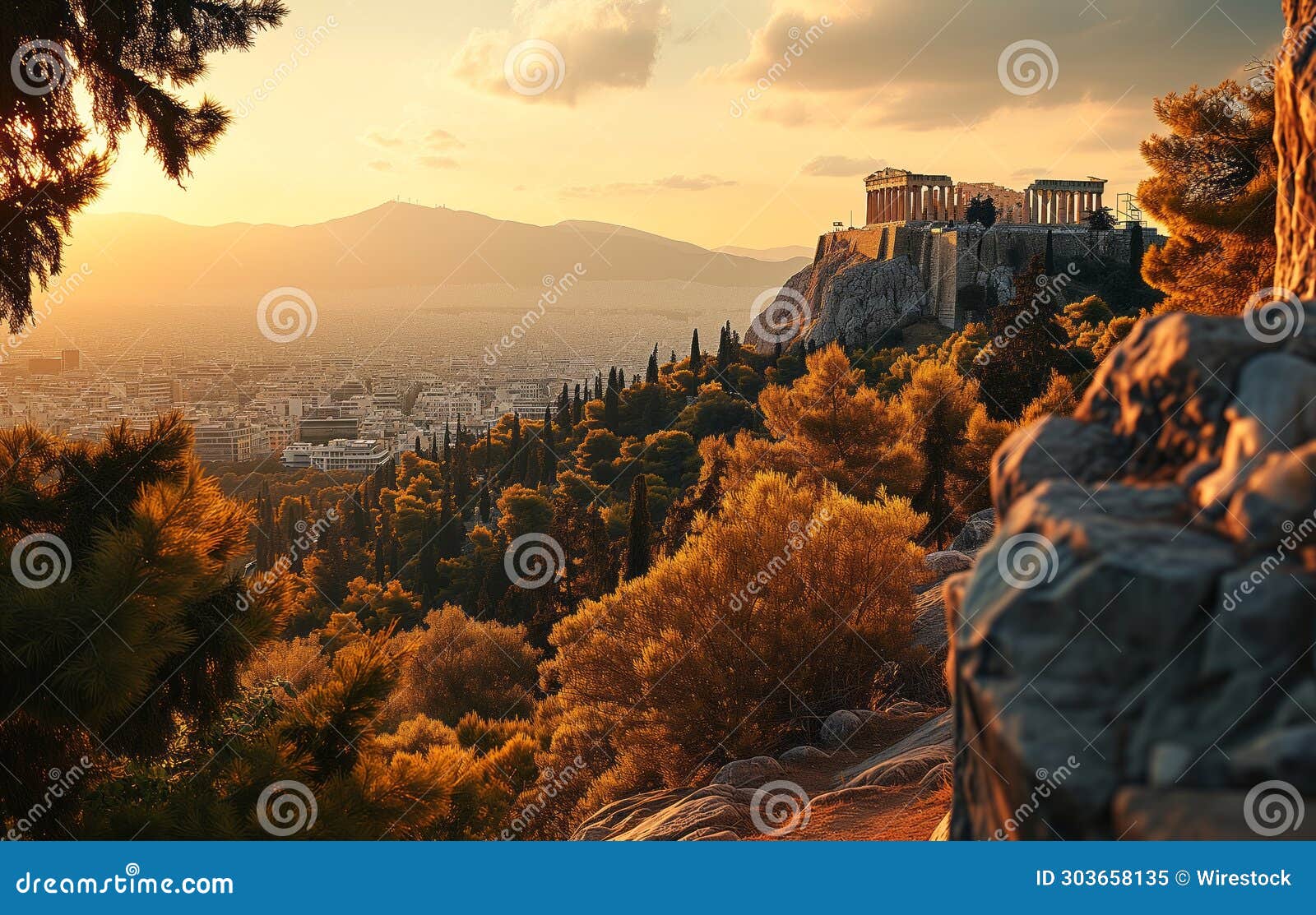 AI-generated Illustration of the Parthenon on the Athenian Acropolis at ...