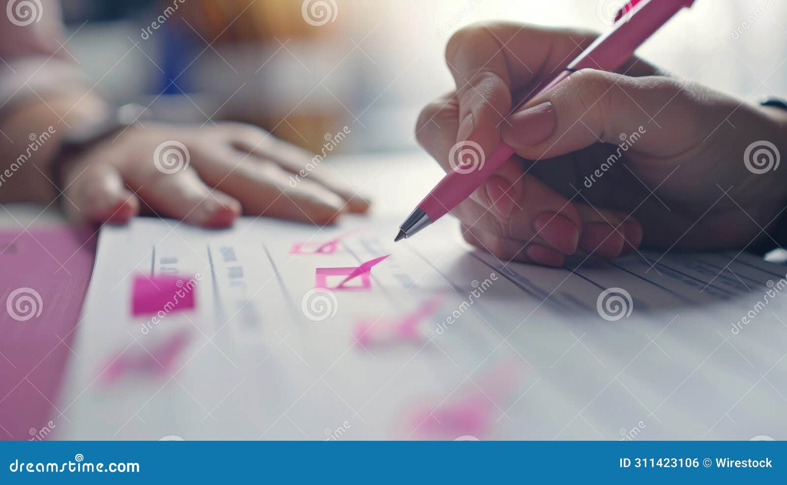 AI-generated Illustration of a Person Completing a Checklist with Green ...