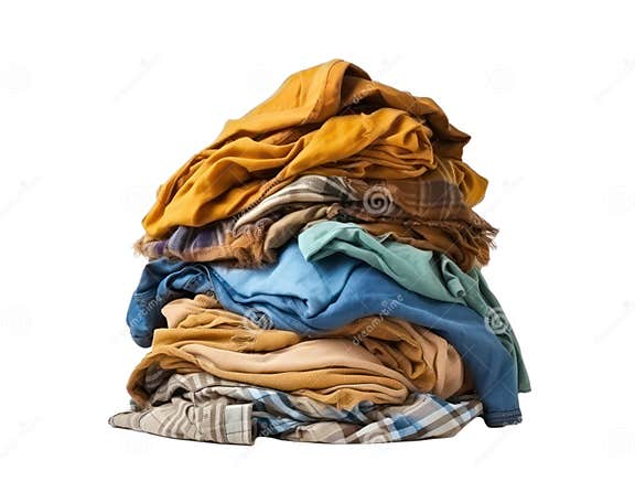 A Stack of Clothes is Shown with an Open Blanket on Top Stock ...
