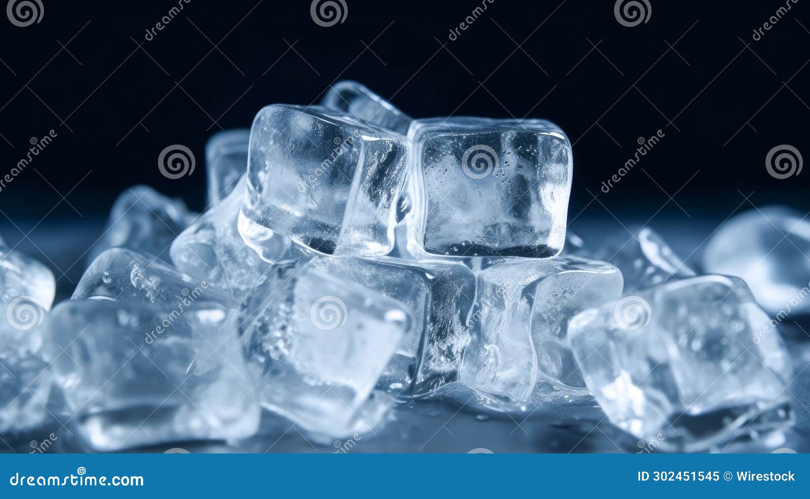 AI Generated Illustration of a Pile of Large Ice Cubes for Wallpapers ...