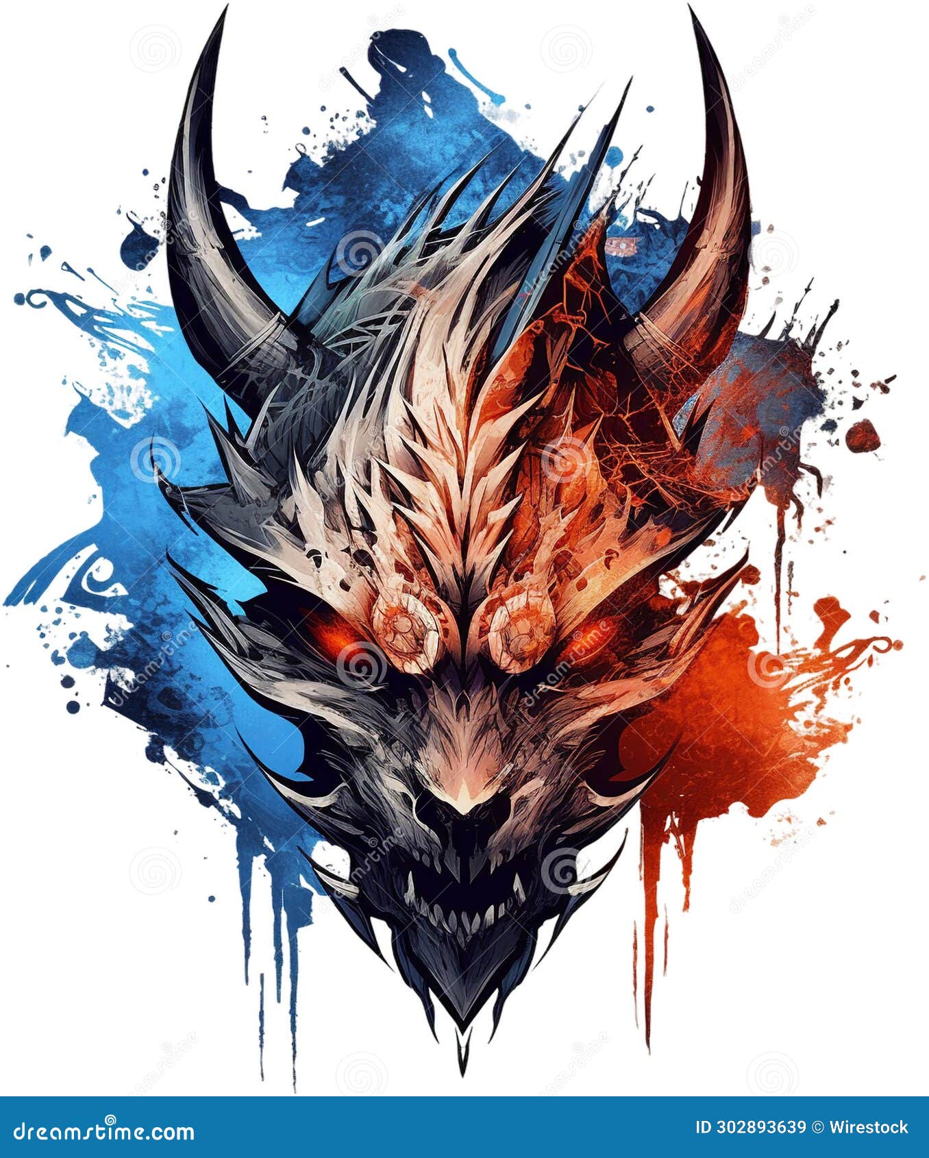 AI Generated Illustration of a Portrait of a Mythical Creature in ...