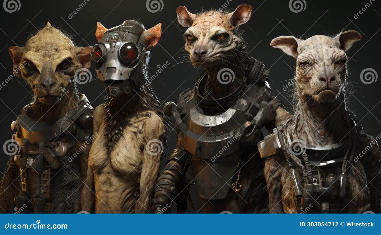 AI Generated Illustration of Post-apocalyptic Mutants in a Futuristic ...