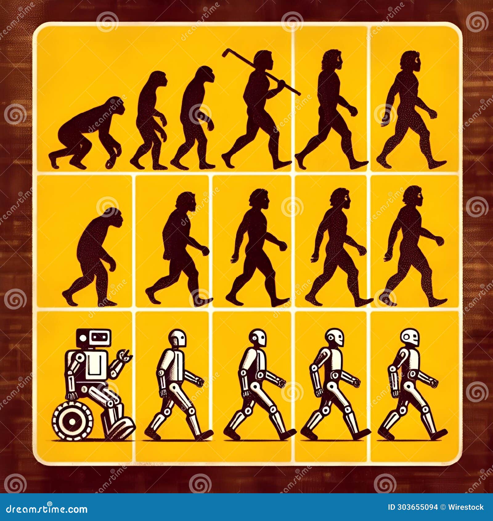 AI Generated Illustration of a Poster Depicting the Evolution of a ...