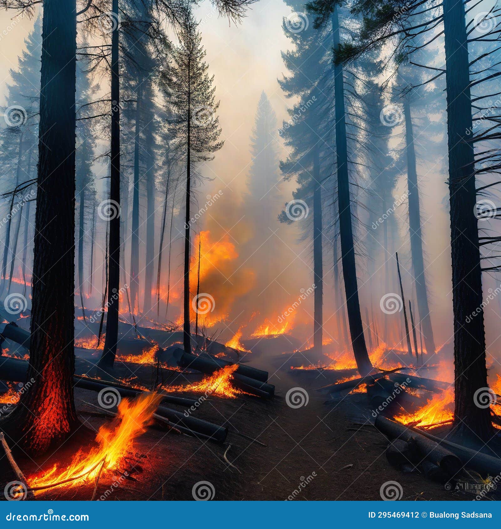A Powerful Photograph of a Forest Engulfed in Thick Smoke from ...