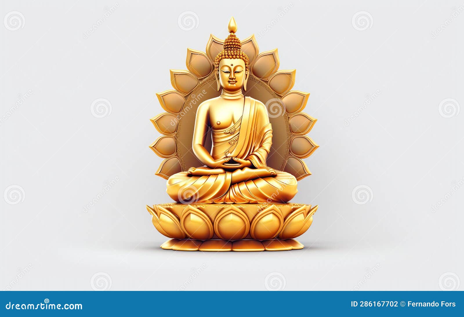 Spiritual Icon: Isolated 3D Buda Emblem Stock Photo - Image of design ...