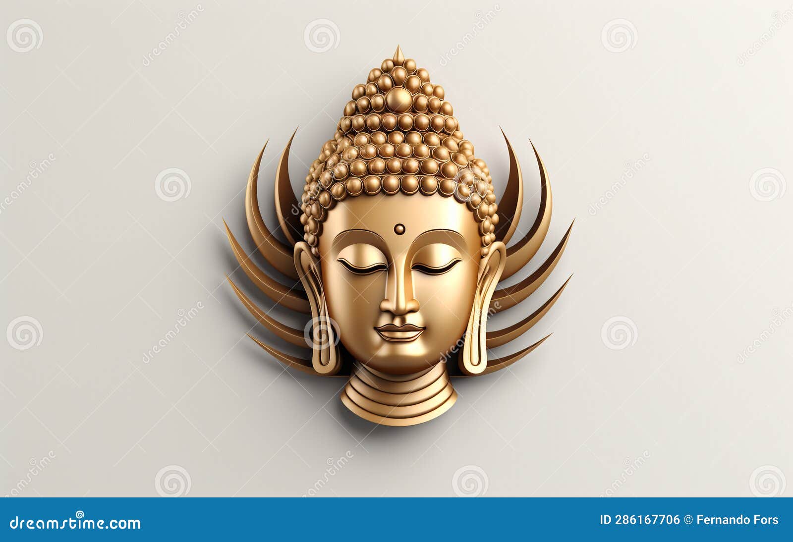 Spiritual Icon: Isolated 3D Buda Emblem Stock Illustration ...