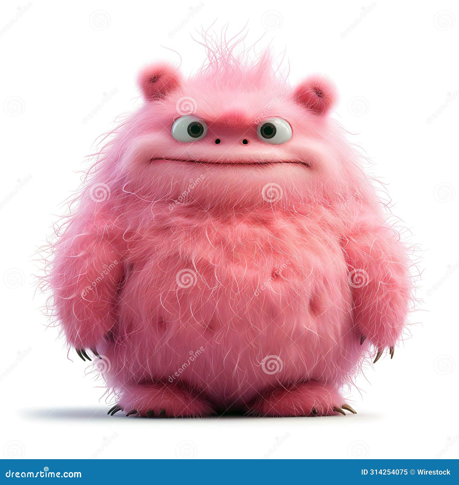 AI Generated Illustration of a Quirky Monster Character on a White ...