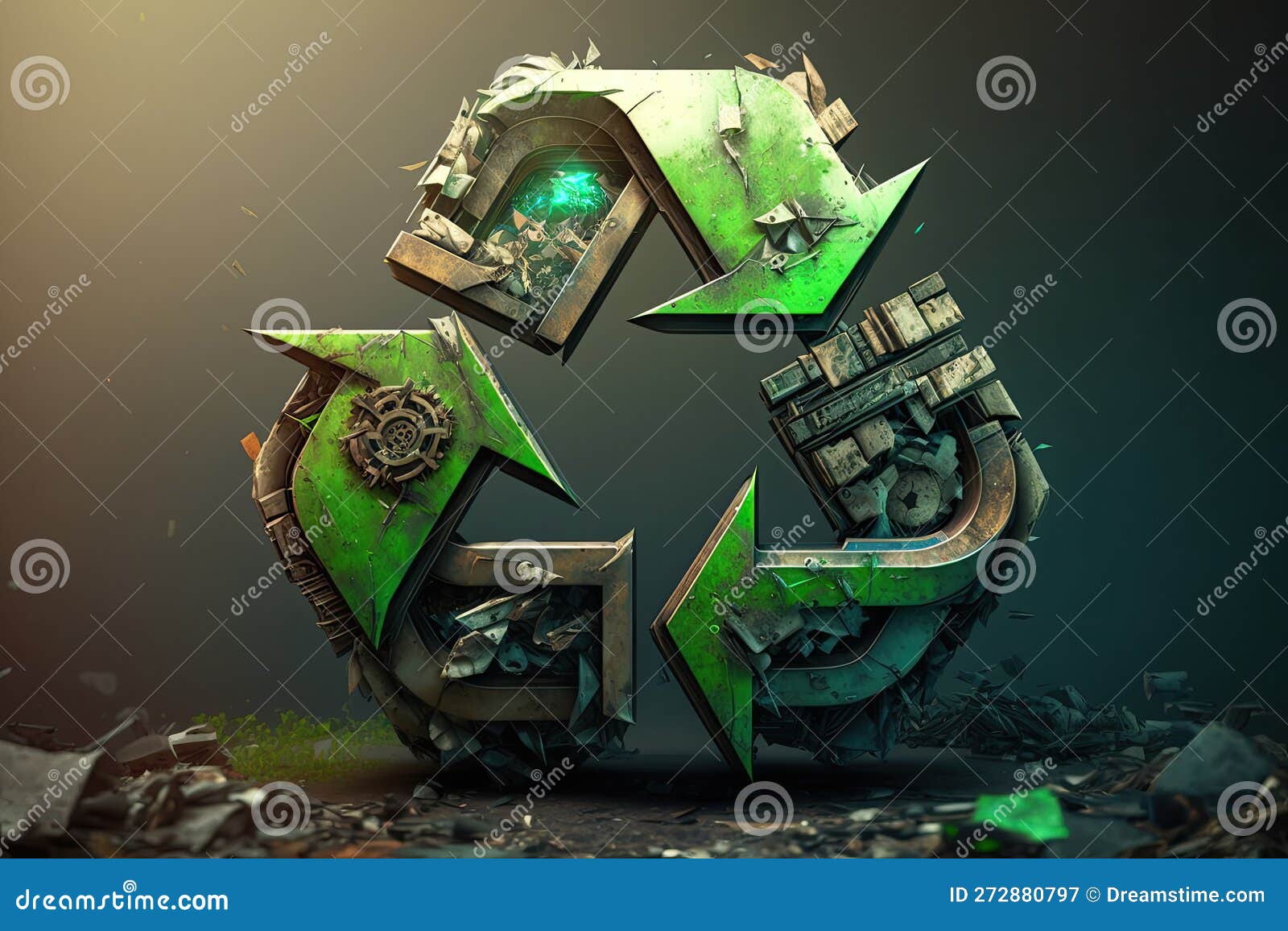 AI generated illustration stock illustration. Illustration of recycle ...