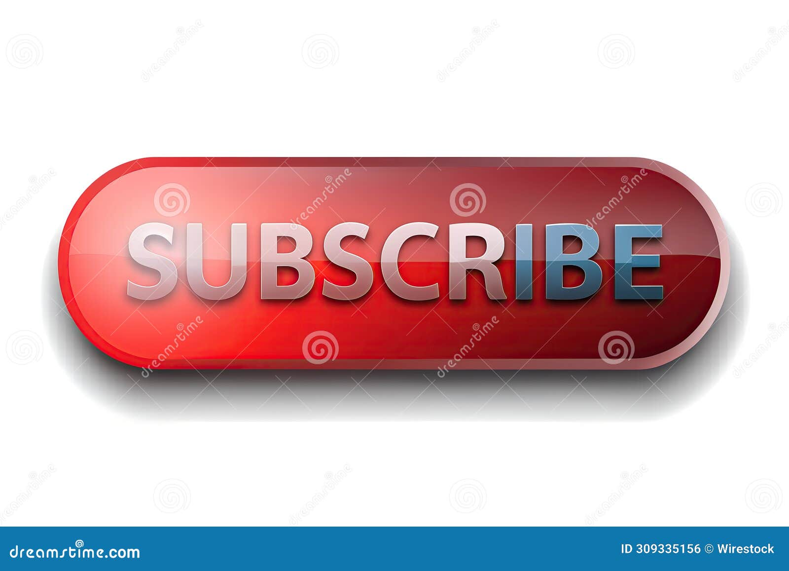 Subscribe Button Isolated on White Background Stock Illustration ...