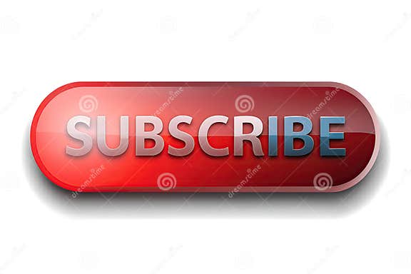 Subscribe Button Isolated on White Background Stock Illustration ...