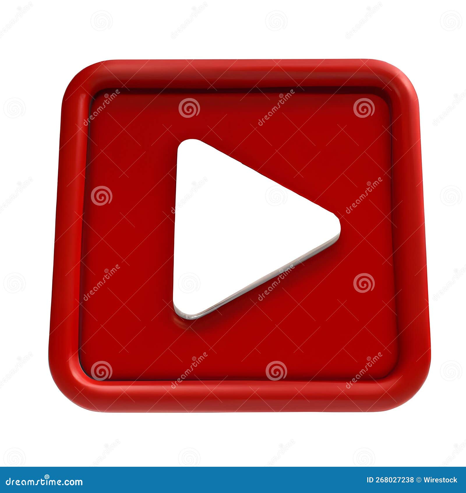 AI Generated Illustration of a Red Play Button Icon Stock Illustration ...