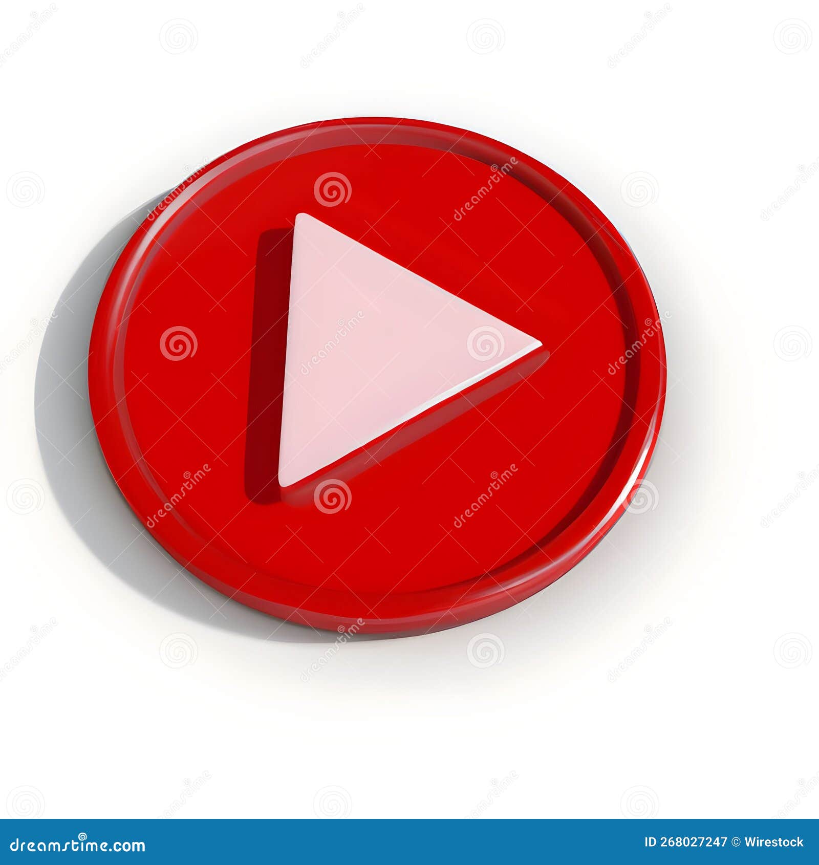 AI Generated Illustration of a Red Play Button Icon Stock Illustration ...