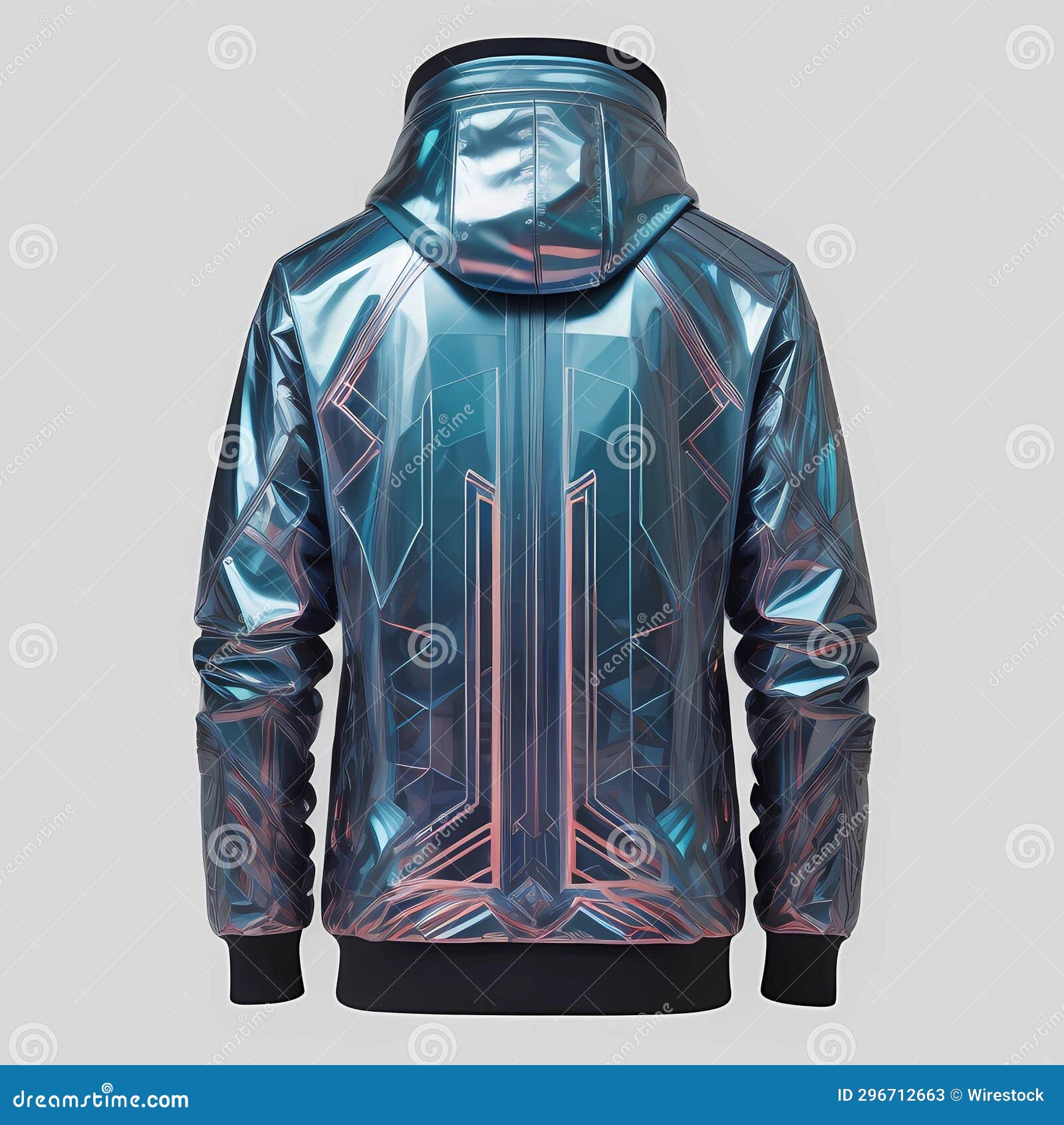 AI Generated Illustration of a Reflective Silver Jacket Stock ...