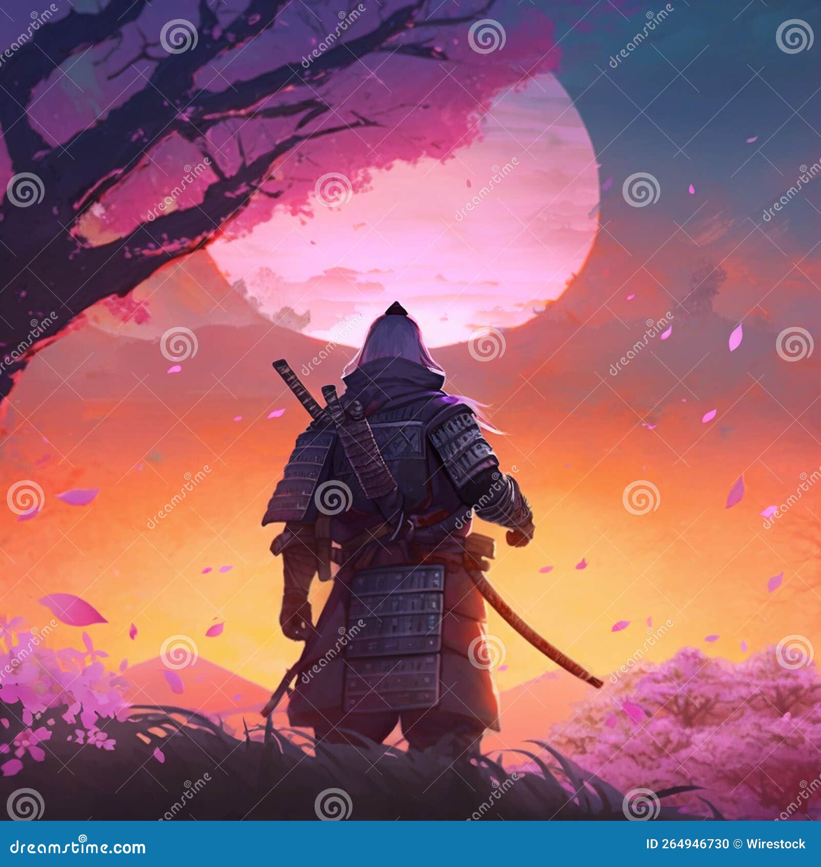 Ronin Samurai Mascot Logo Design Vector Illustration | CartoonDealer ...