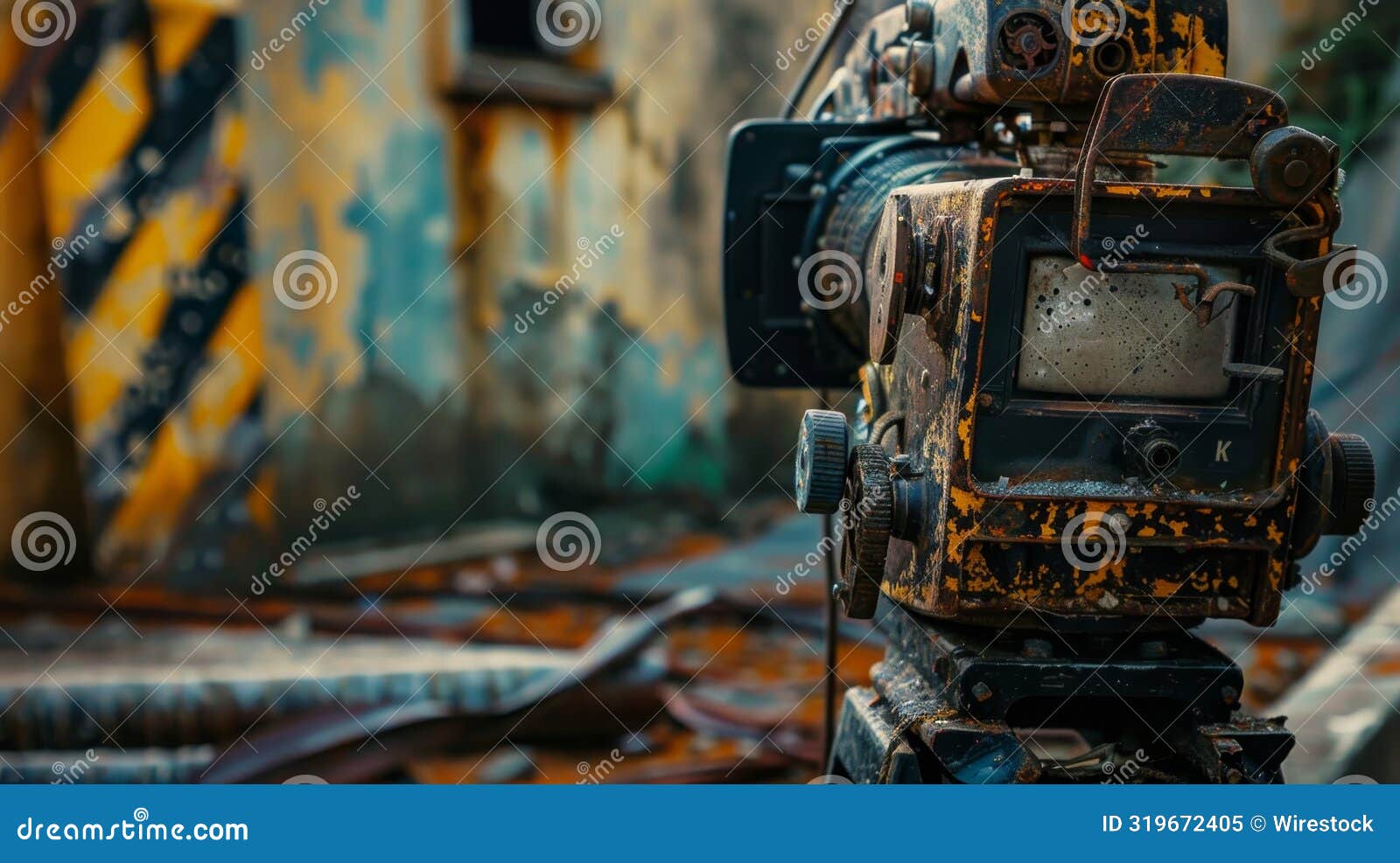 AI Generated Illustration of a Rusty Machine Surrounded by Aged Items ...