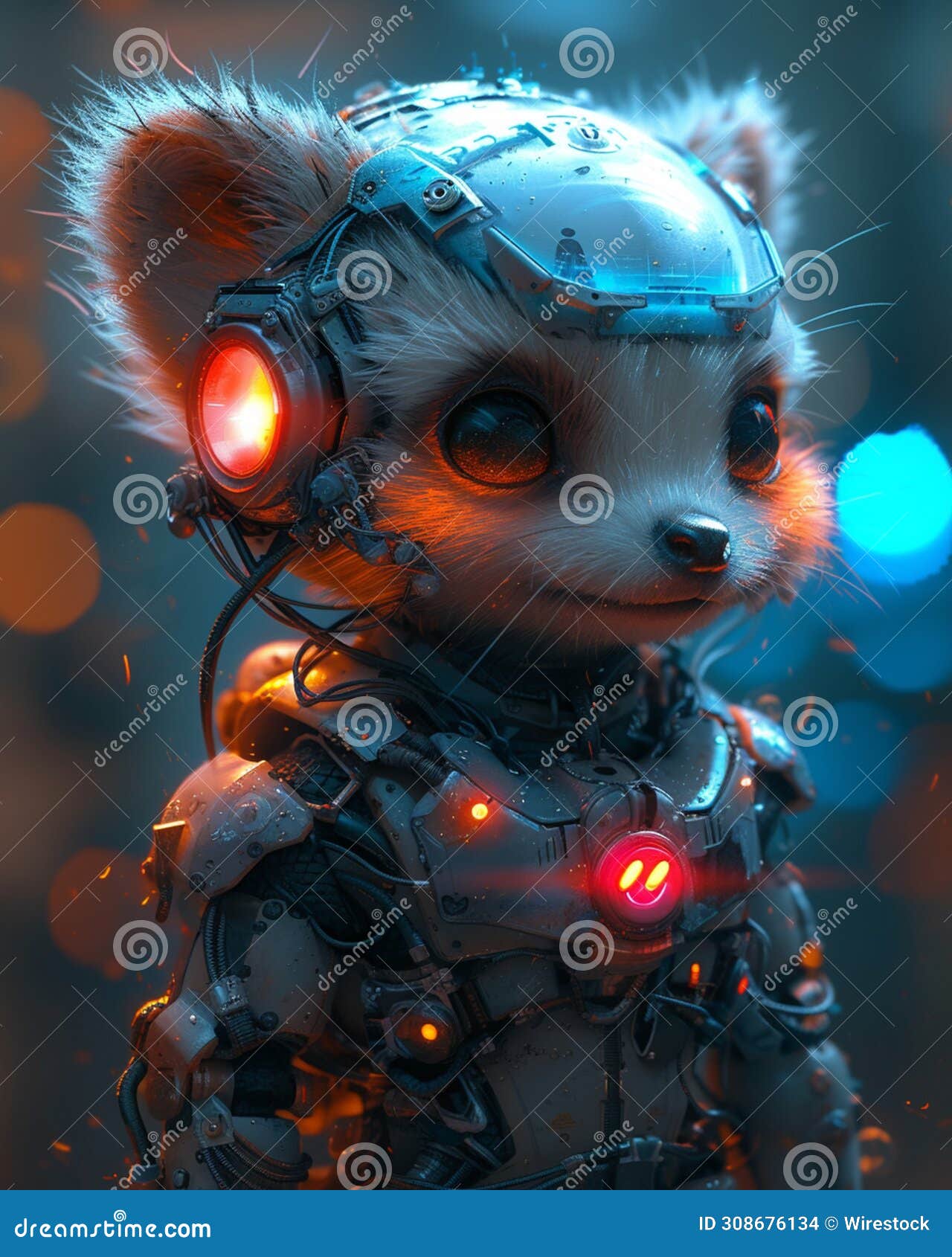 AI Generated Illustration of a Rusty Robotic Mouse Figure Stock ...