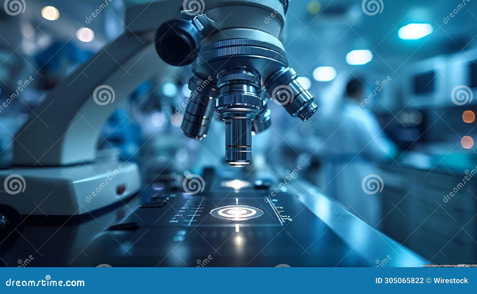 The Camera is Showing Some People in the Laboratory while Holding a ...