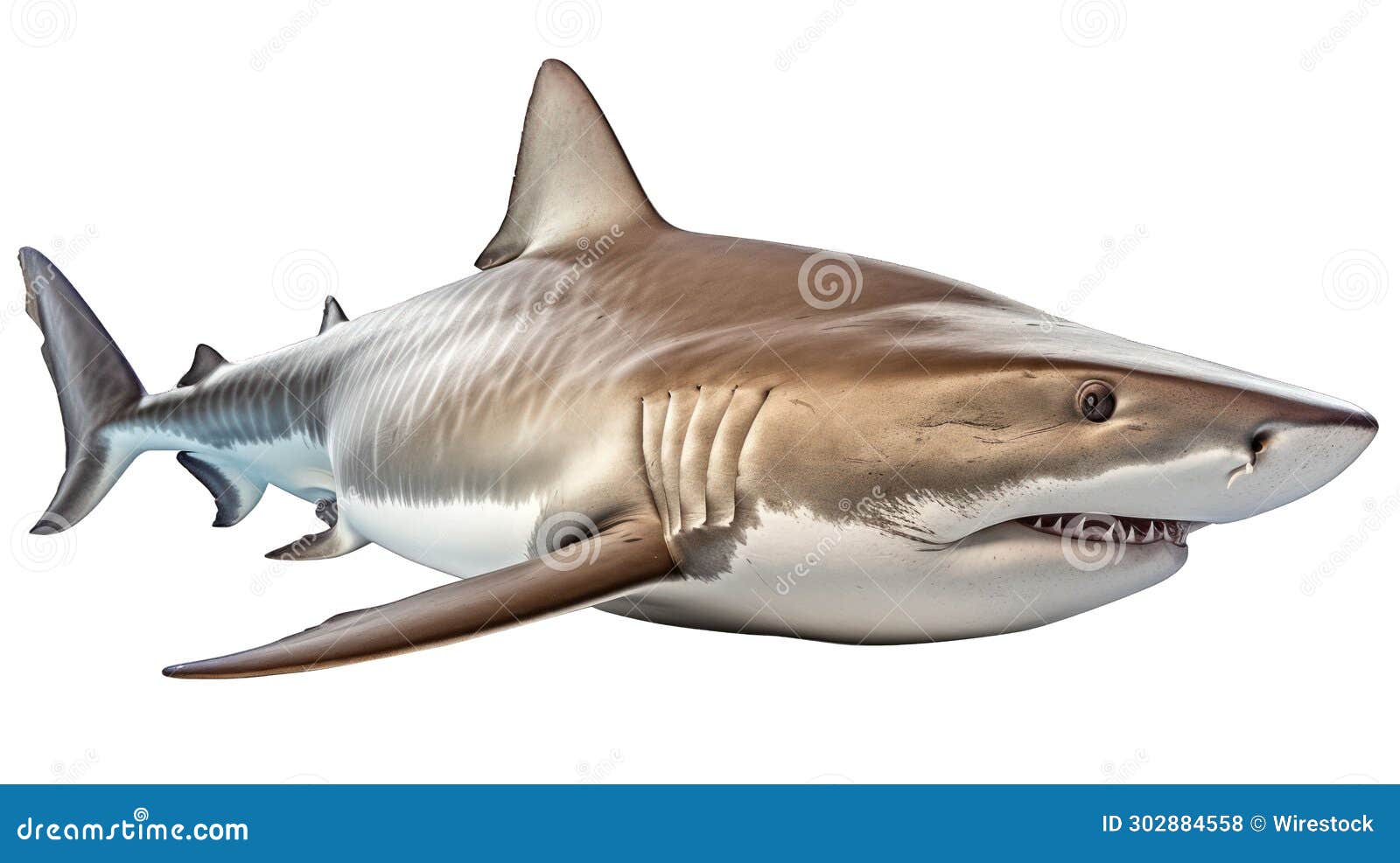 AI Generated Illustration of a Shark with Its Large, Pointed Head ...