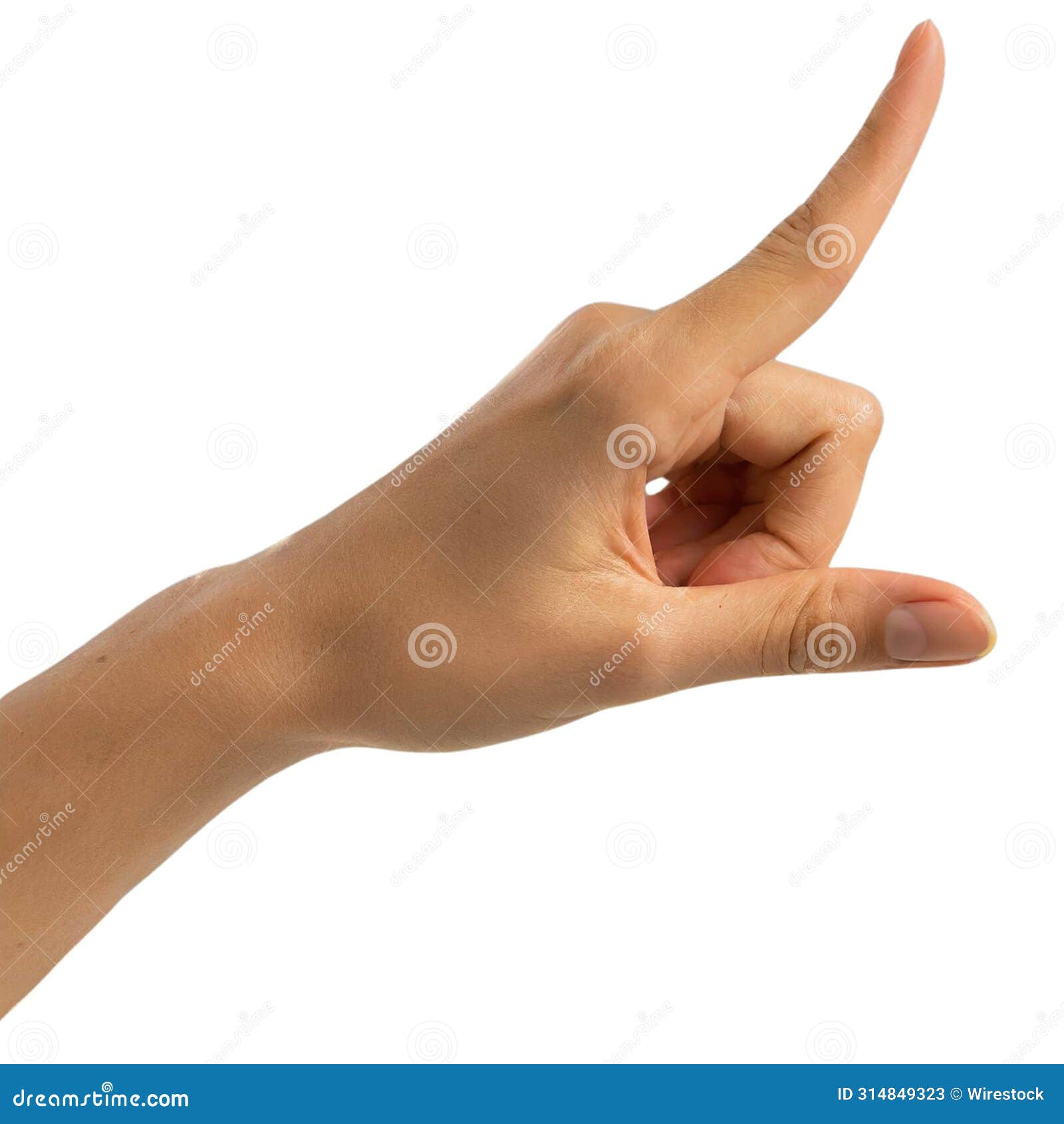 AI Generated Illustration of a Single Left Human Hand Showing Pointing ...
