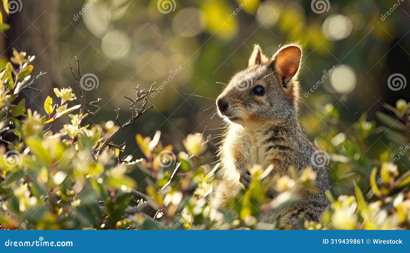 AI Generated Illustration of a Small Squirrel Sitting in Grass and ...